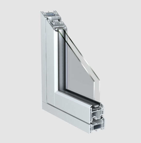 Finestra in vetro - FLUSH SASH - KÖMMERLING - in PVC / a ghigliottina ...