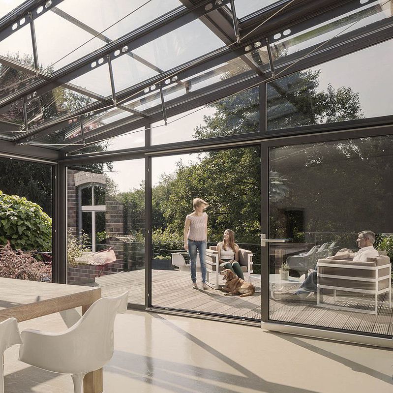 Veranda autoportante - SDL AKZENT VISION - SOLARLUX - in vetro / in ...