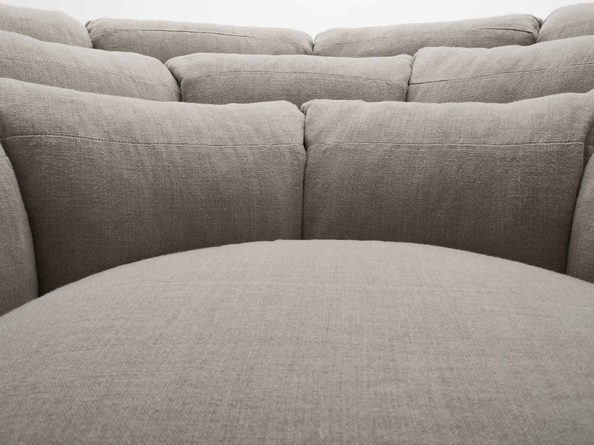 Divano rotondo - MICAMA - Antidiva - moderno / in tessuto / in pelle