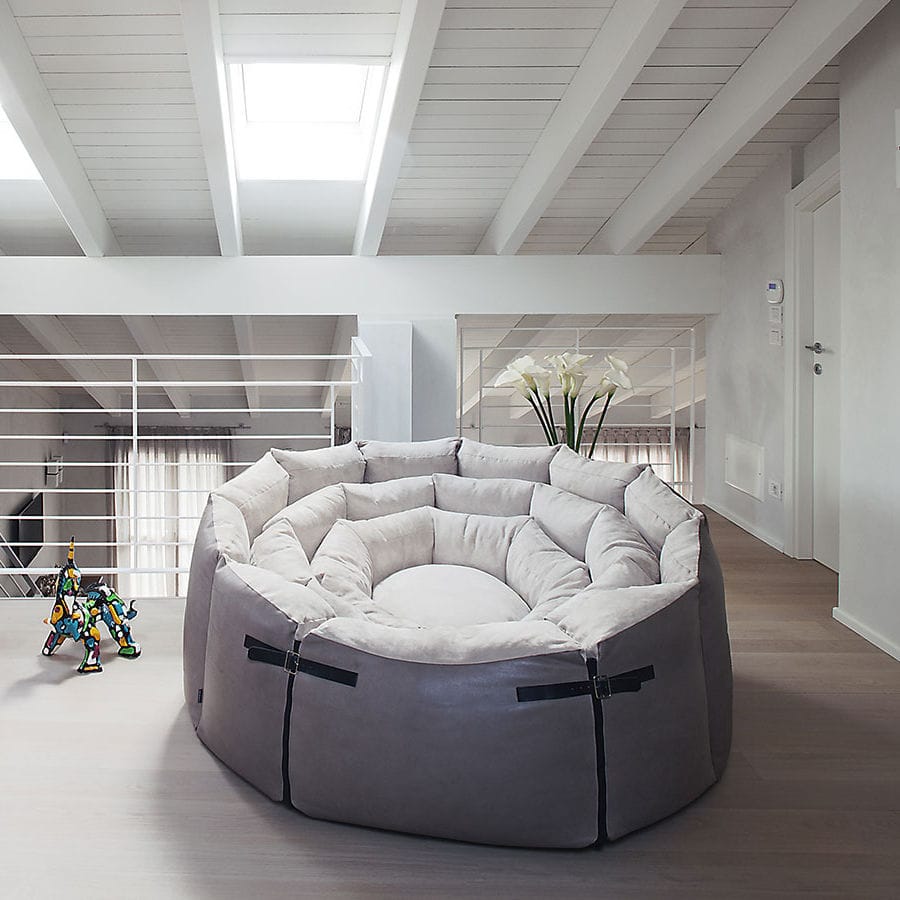 Divano rotondo - MICAMA - Antidiva - moderno / in tessuto / in pelle