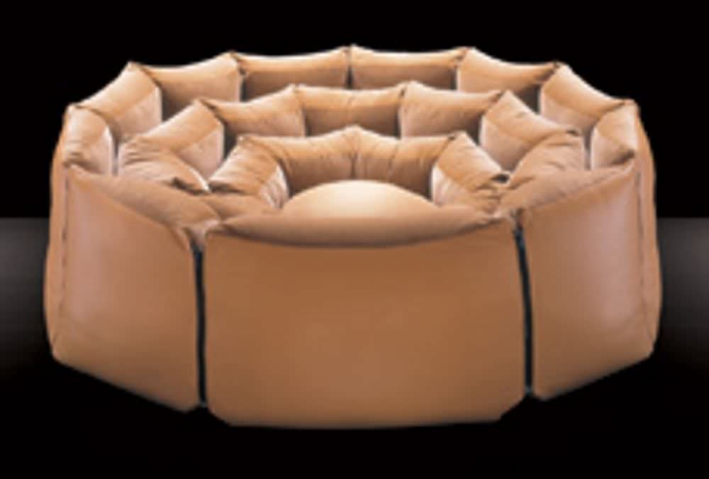 Divano rotondo - MICAMA - Antidiva - contemporaneo / in tessuto / in pelle