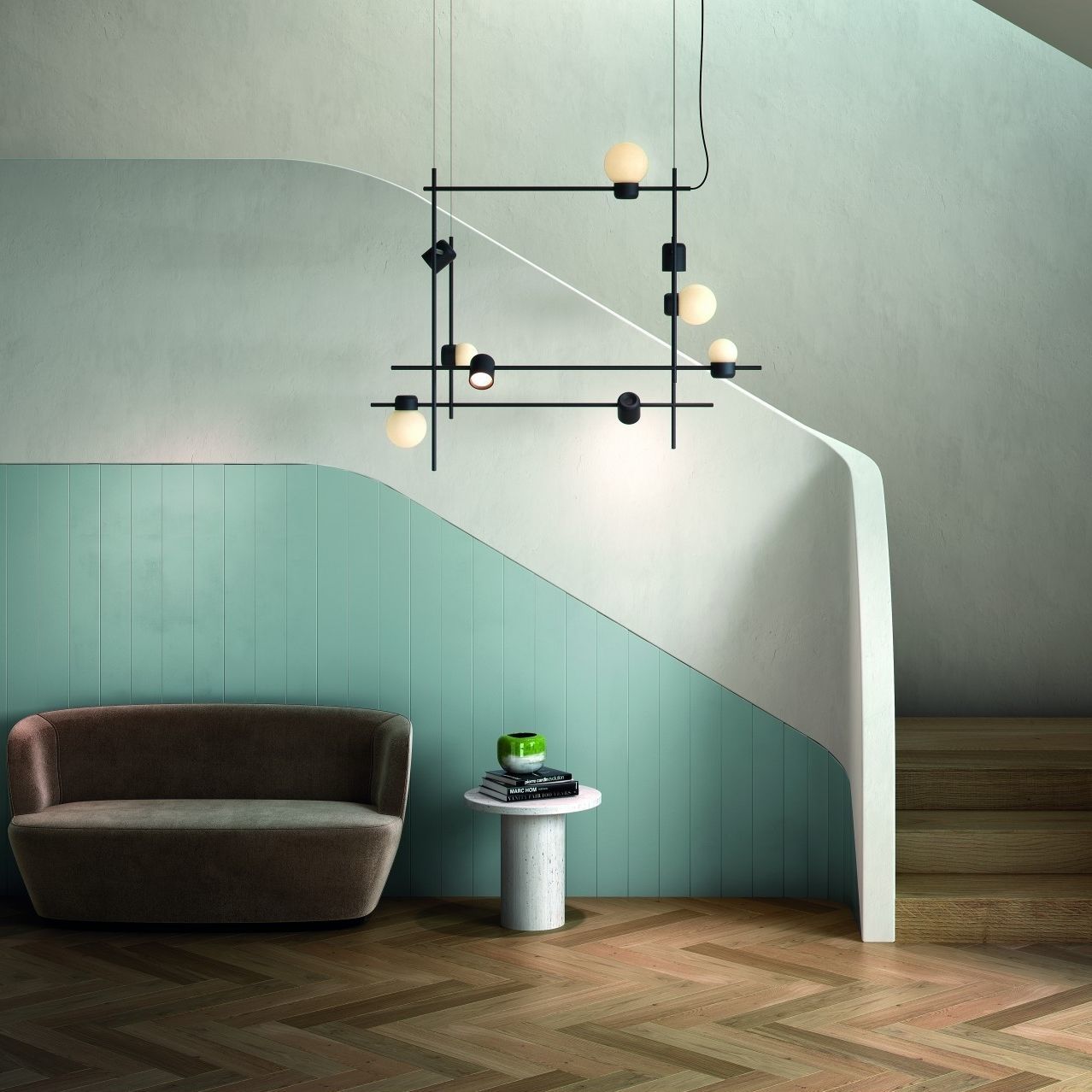 Faretti a binario LED - KUPETZ - B.LUX - tondo / in rame / in vetro