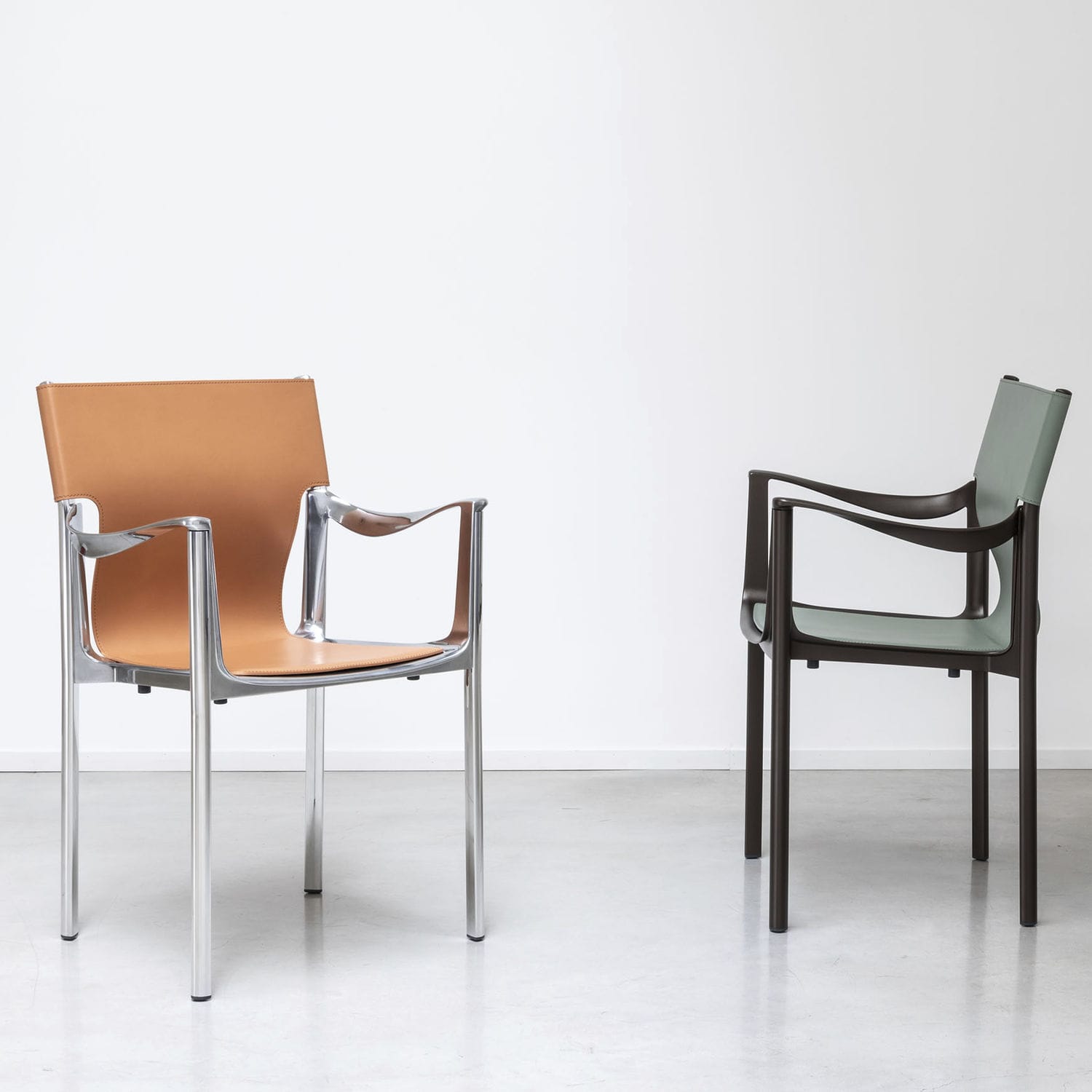 Sedia moderna - Venice - MAGIS - in pelle / con supporto in alluminio ...