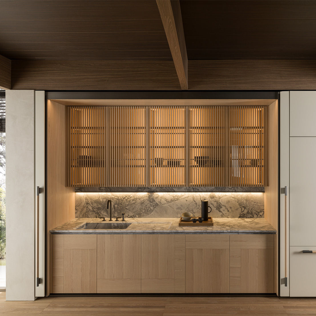 Cucina contemporanea - TIVALÌ 2.0 - Molteni&C - in legno massiccio / di misura media / con ...