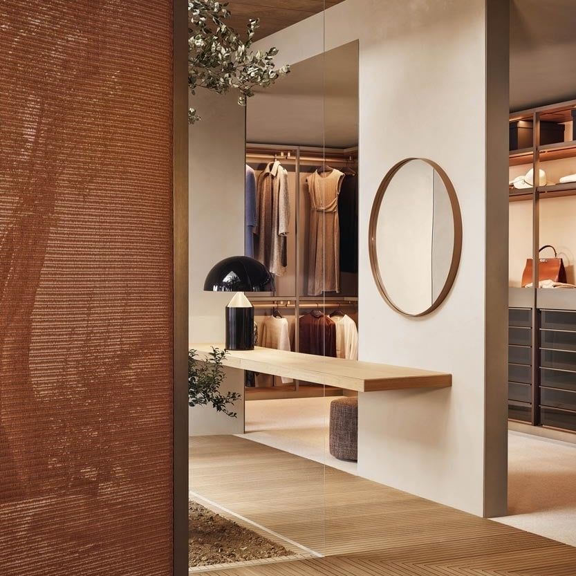 Specchio a muro - CIRCLE - Poliform - contemporaneo / rotondo / in metallo