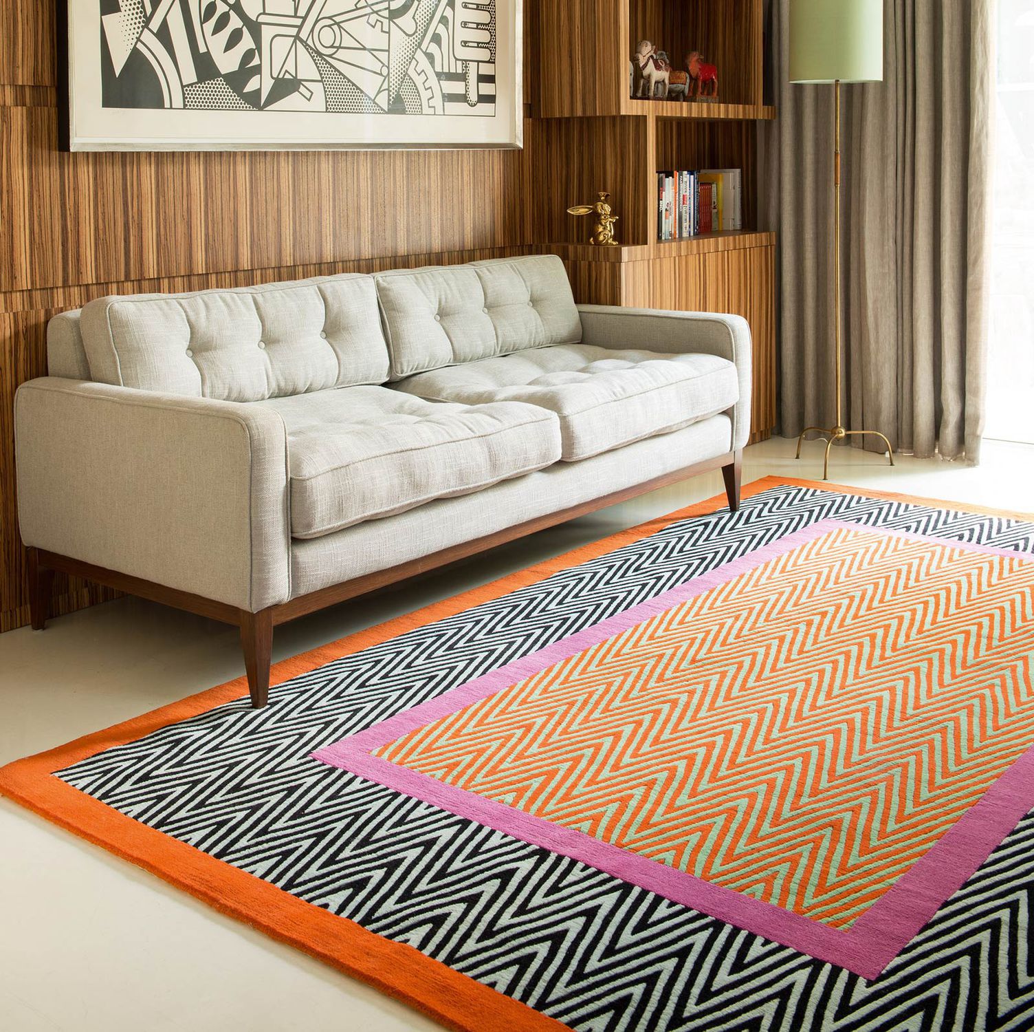 Tappeto contemporaneo - HERRINGBONE - The Rug Company - a righe / in ...