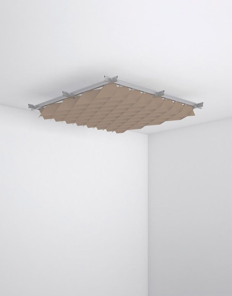 Baffle acustico in feltro - Clario - 3Form - a soffitto / quadrato / tondo