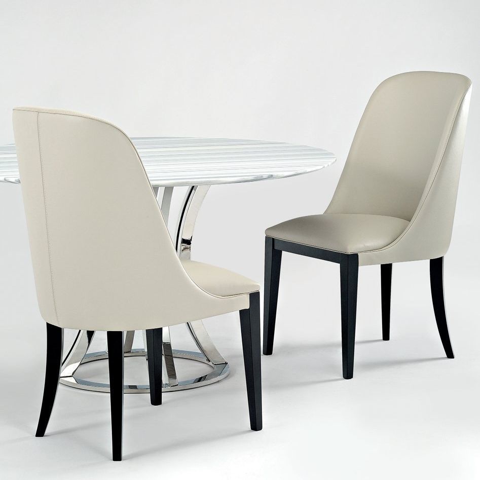 Sedia da pranzo contemporanea - FLAVIA - Stone International - da interno / in pelle / con ...