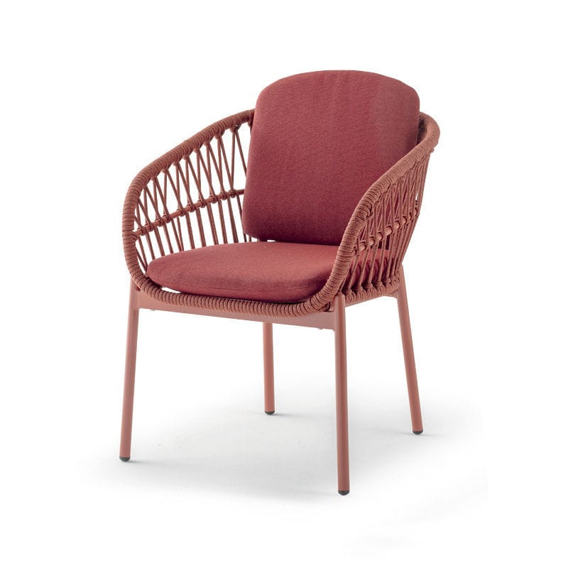 Sedia in corda - ELBA ROPE ARMCHAIR - GRATTONI S.R.L. - contemporanea / da esterno / in alluminio