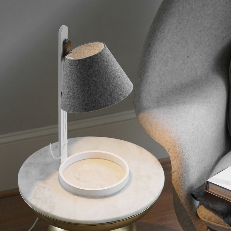 Lampada da tavolo - LANA - Pablo Designs - in acciaio / in lana / in ABS