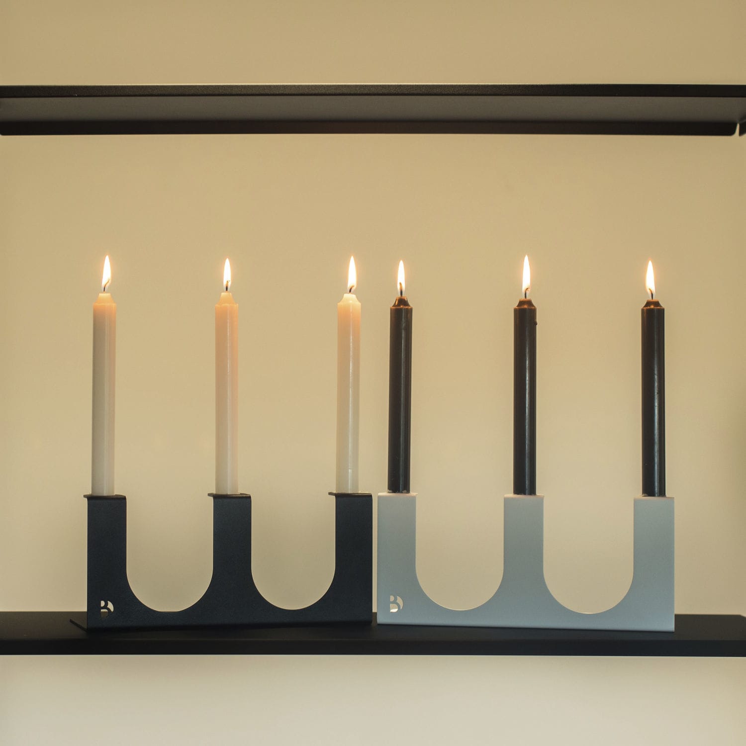 Portacandela in acciaio termolaccato - Bretagne Design - contract