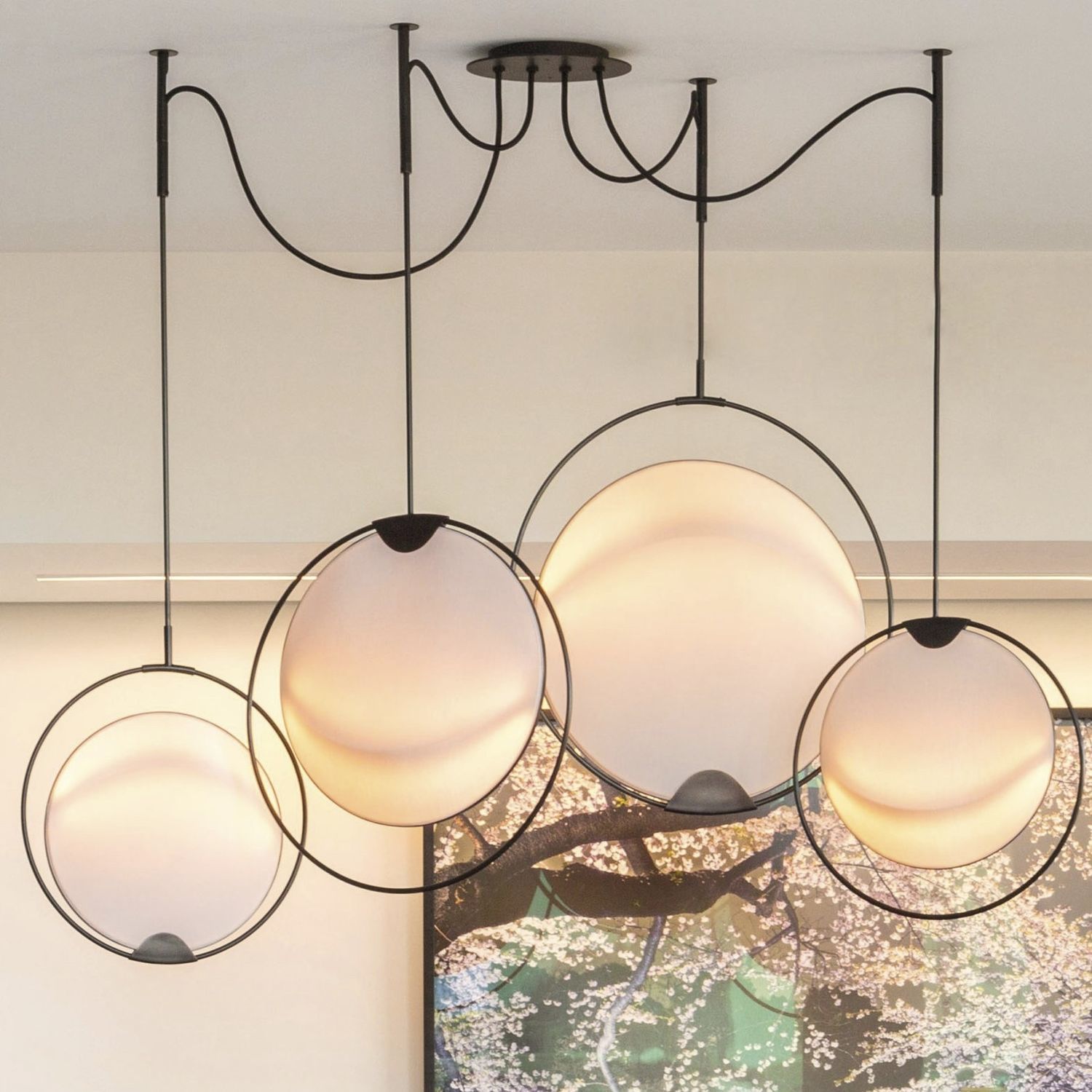 Lampadario contemporaneo - Elish Warlop Design Studio - in tessuto ...