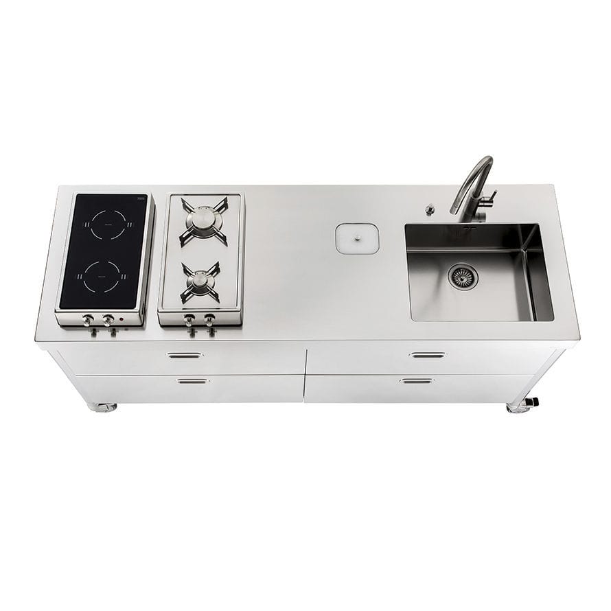 Cucina in acciaio inox - LC190-C90+C90/1 - ALPES-INOX - contemporanea ...
