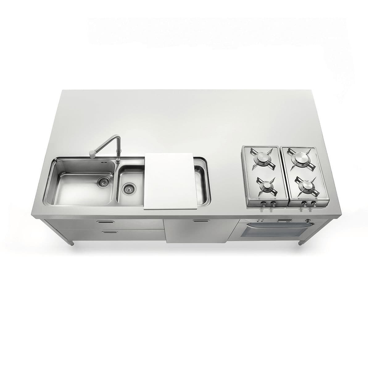 Isola cucina in acciaio inossidabile - I-LC220-C90+L60+F60/1 - ALPES ...