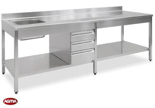 Mobile lavello in acciaio inox - AGMA ARREDO INOX PROFESSIONALE SRL A ...