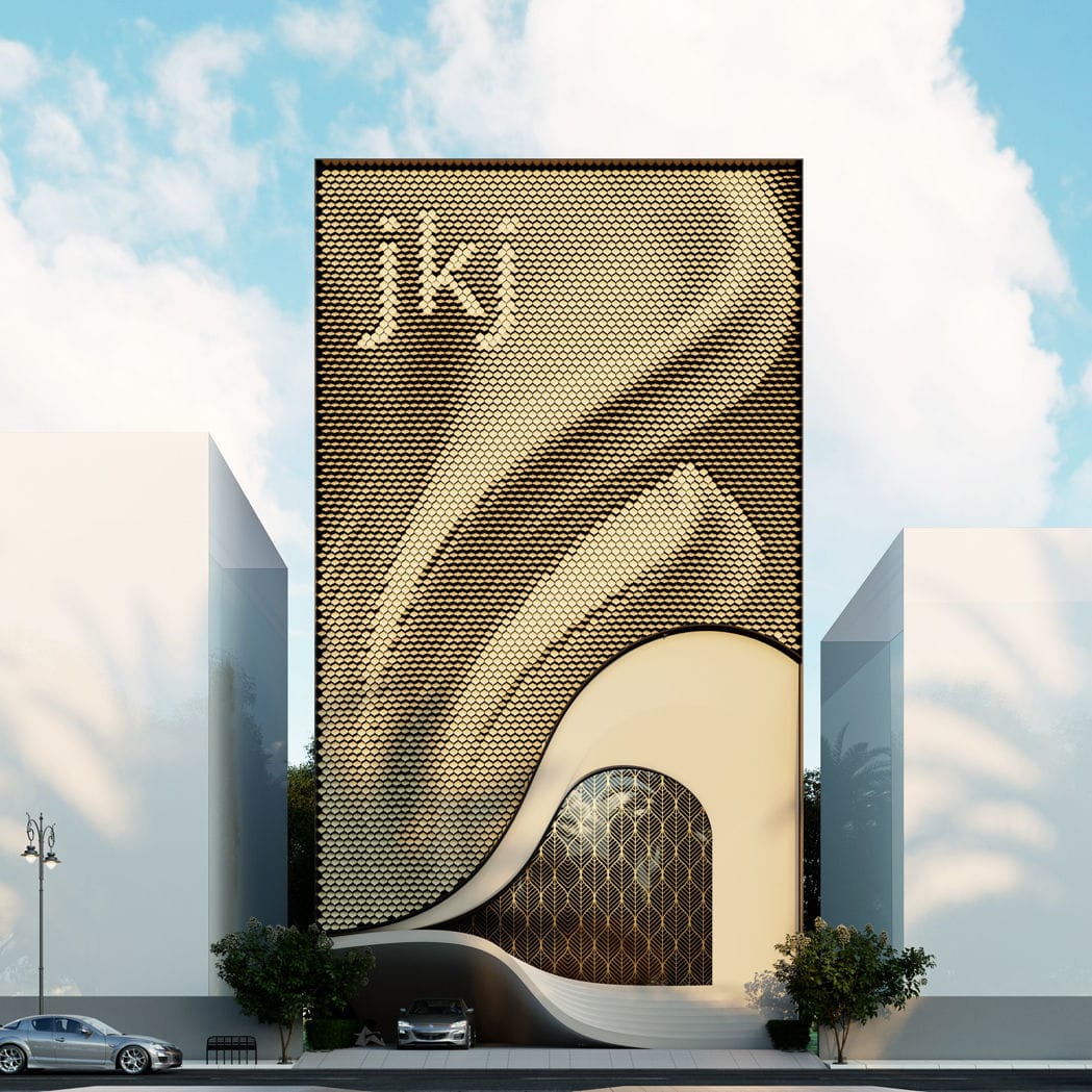 Rivestimento di facciata a scandola - LEAF-PETALS - Axes in Excess - in alluminio / in alluminio ...