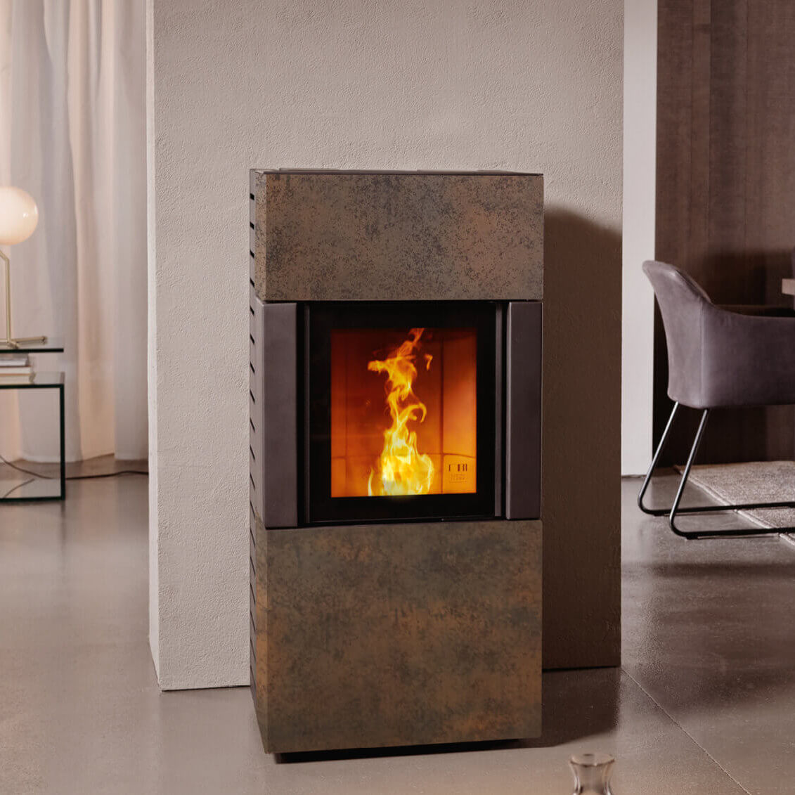 Stufa a pellet - Percy - AUSTROFLAMM - 8 kW / da appoggio / contemporanea