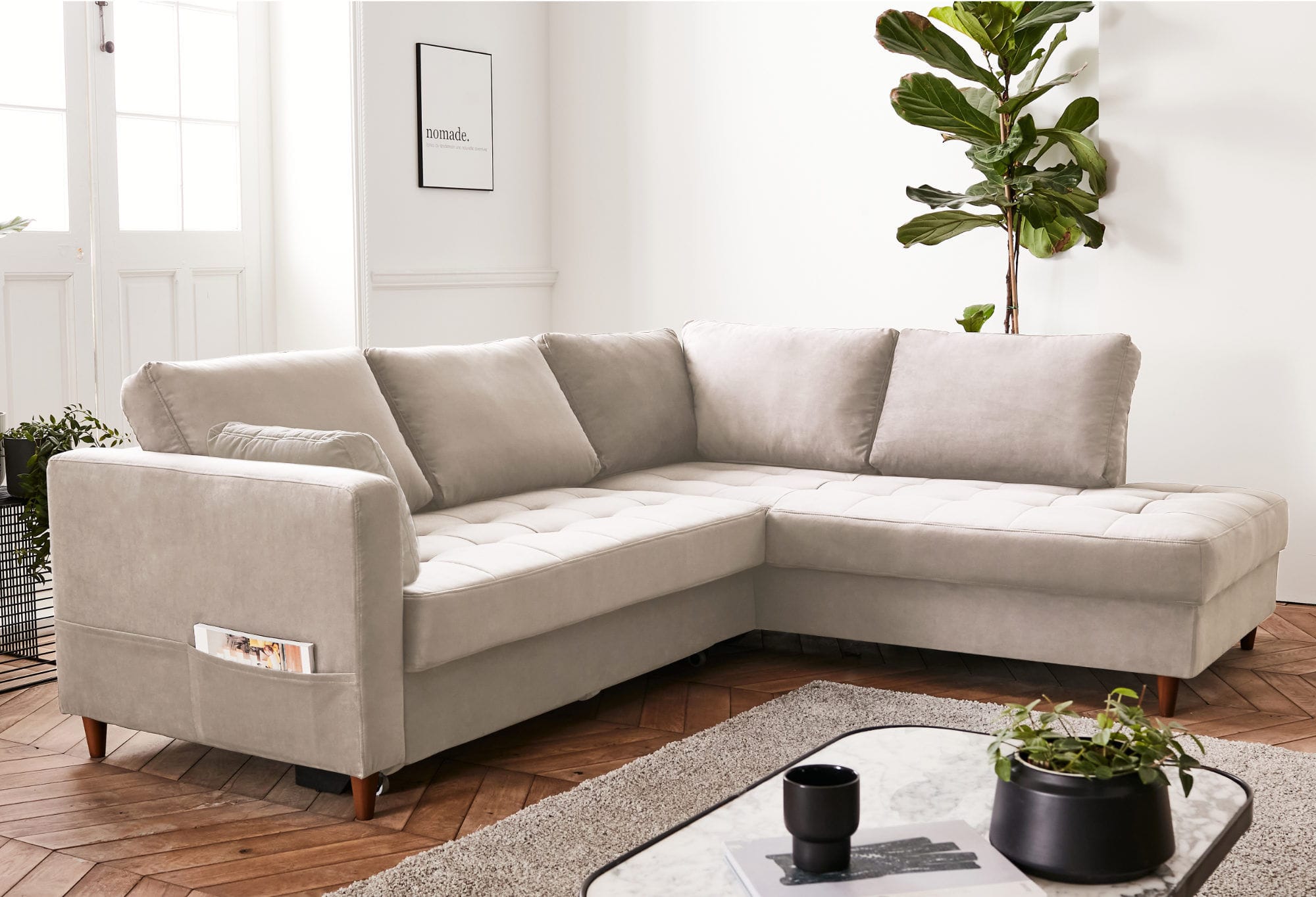 Divano d'angolo - ANNA: 822BEI - Best Mobilier - letto / contemporaneo ...