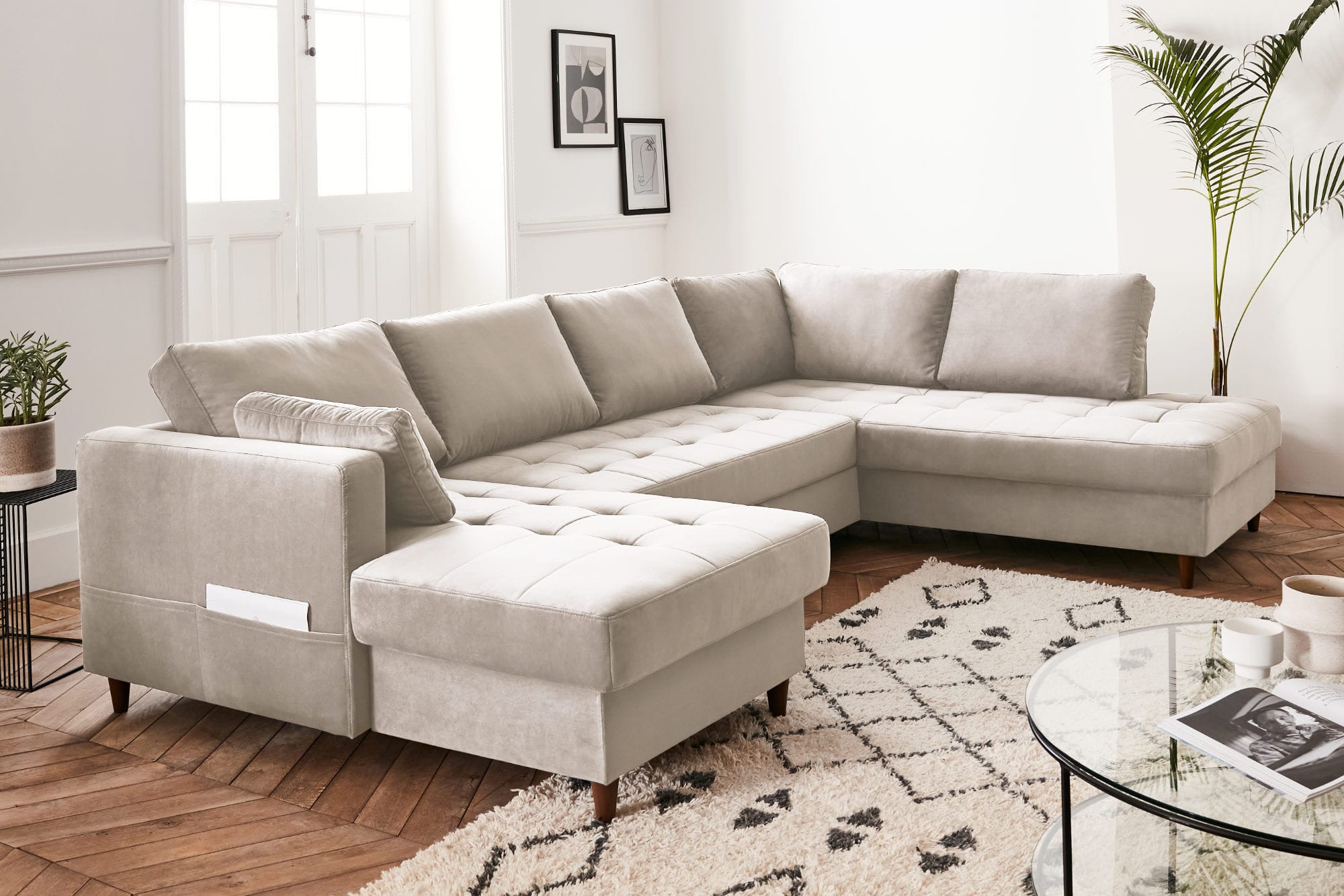 Divano d'angolo - ANNA: 824BEI - Best Mobilier - letto / contemporaneo ...