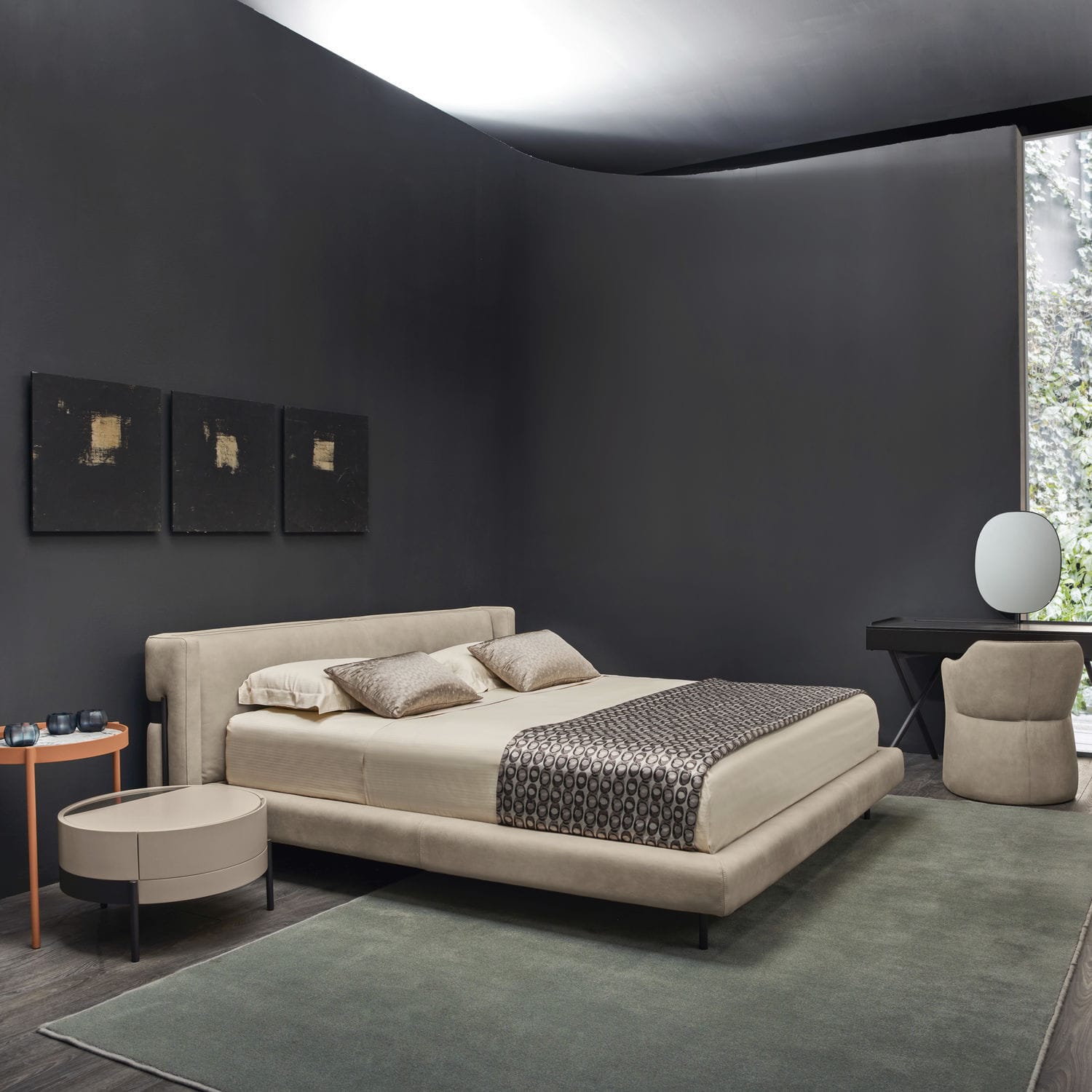 Letto king size - Valley - CANTORI - contemporaneo / imbottito / con ...