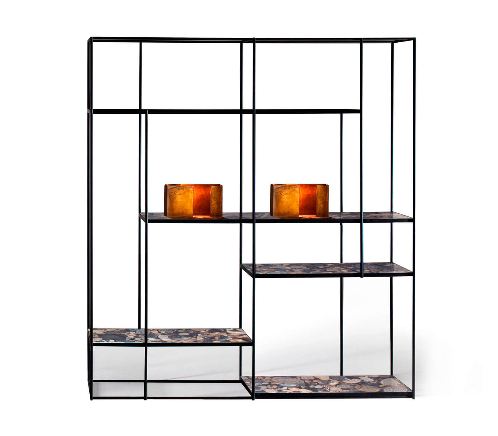 Scaffale modulare - HILL - IVANO REDAELLI - contemporaneo / in noce ...