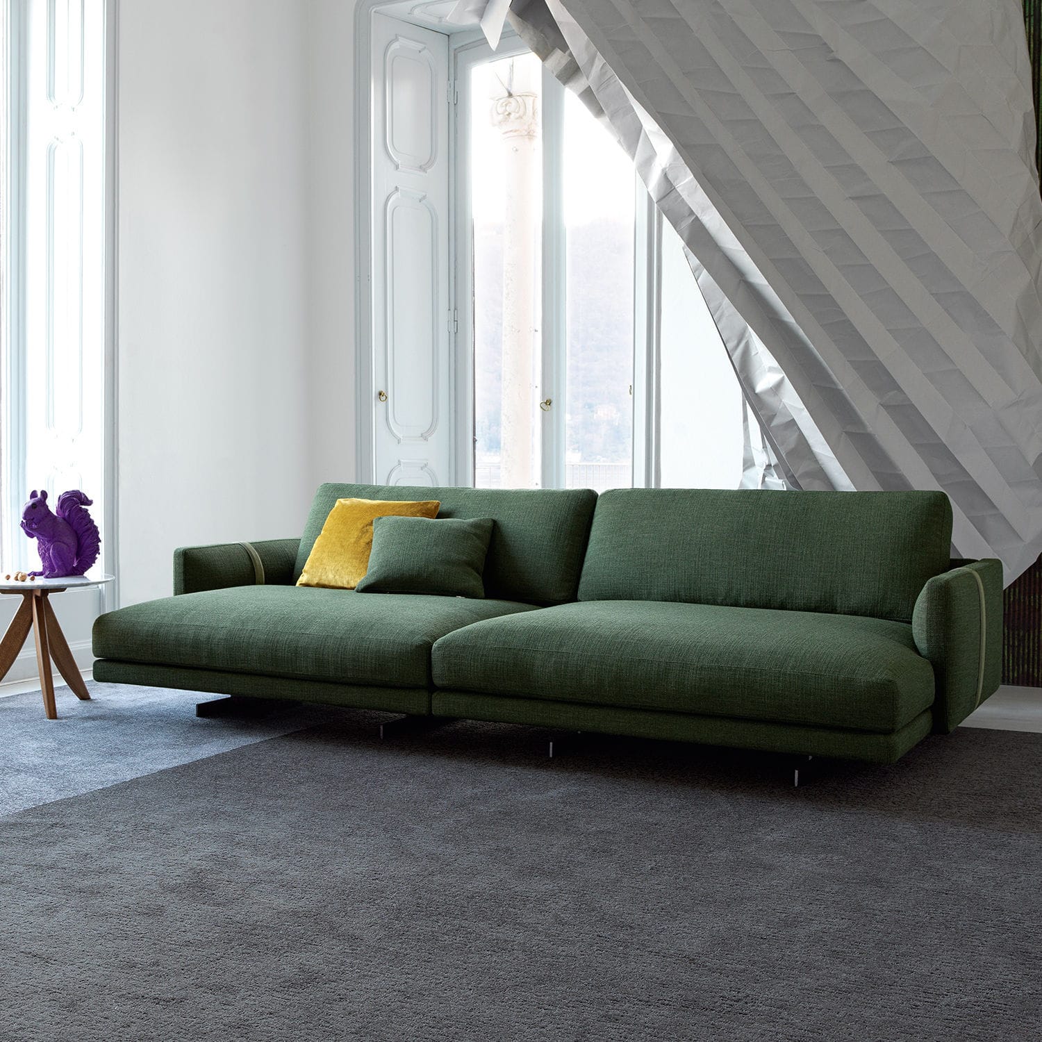 Divano moderno - DEE DEE - BERTO SALOTTI - verde / in tessuto / con ...