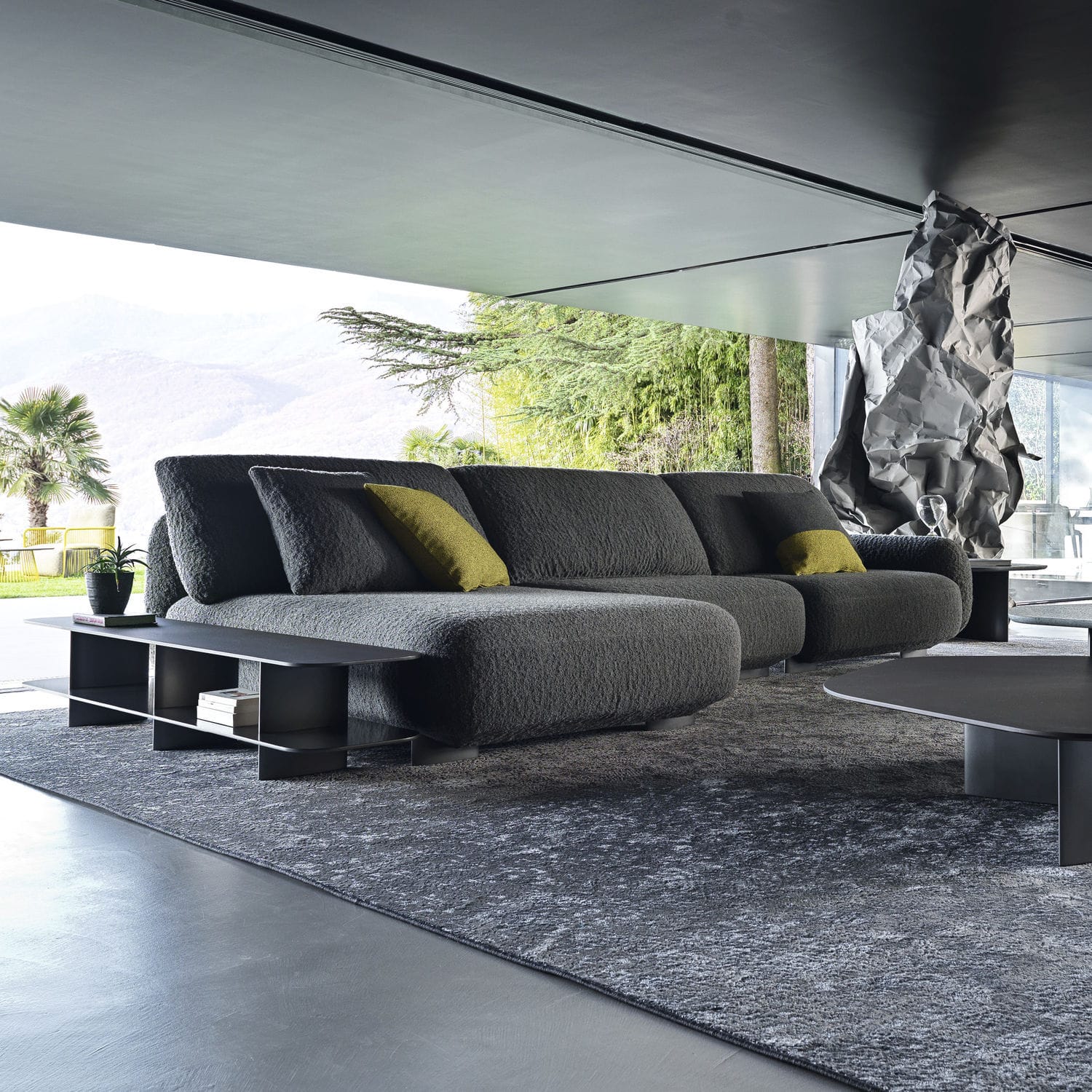 Divano modulare - IGGY - BERTO - moderno / giallo / grigio