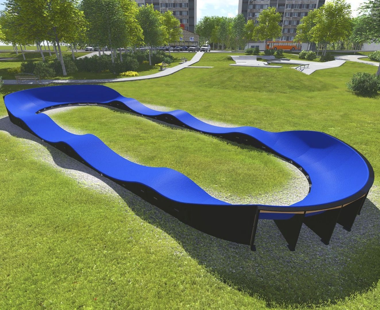 Pump track mobile / modulare / per bikeparks / per skatepark ...