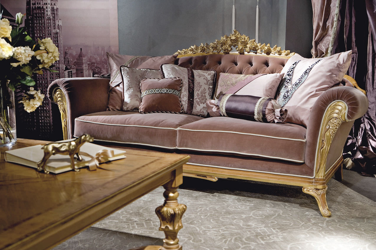 Divano in stile - PRESTIGE - MEDEA - in seta / multicolore / 3 posti