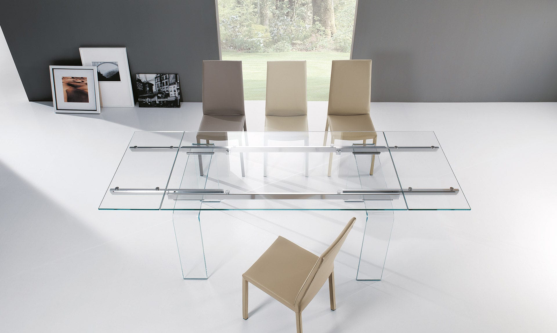 Tavolo moderno - NEW PLANO - Riflessi - in vetro temprato ...