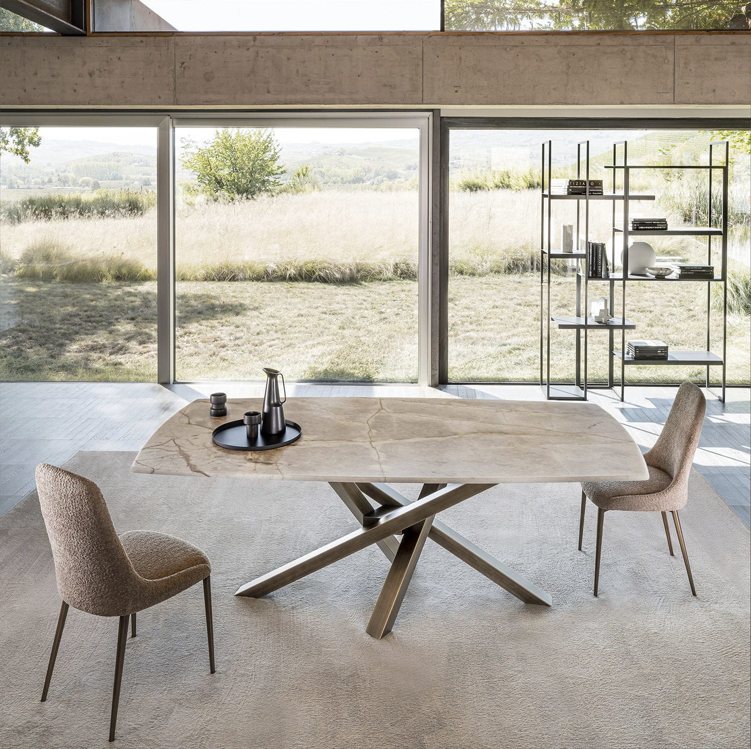 Tavolo contemporaneo - SHANGAI - Riflessi - in pietra naturale / con ...