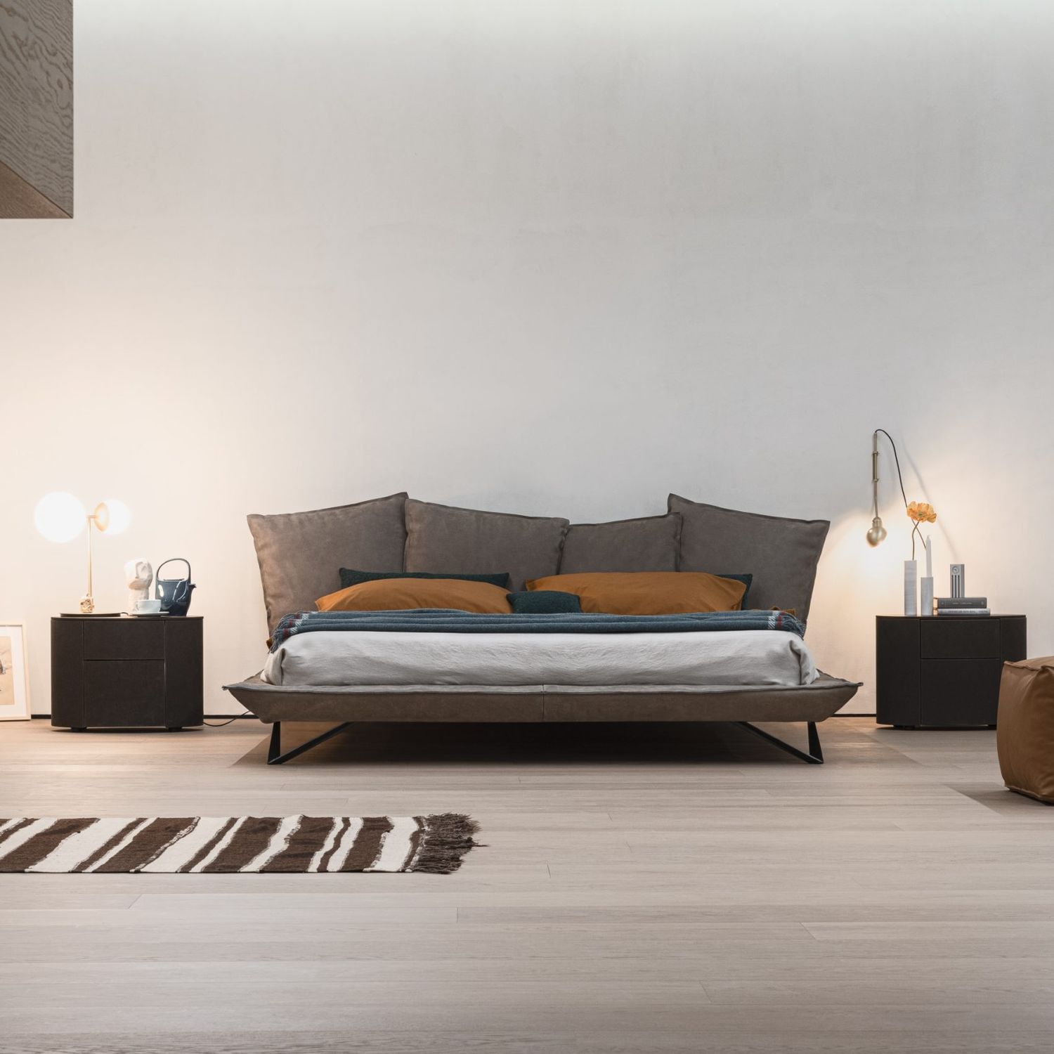 Letto matrimoniale - DON - cierre - contemporaneo / imbottito / con ...