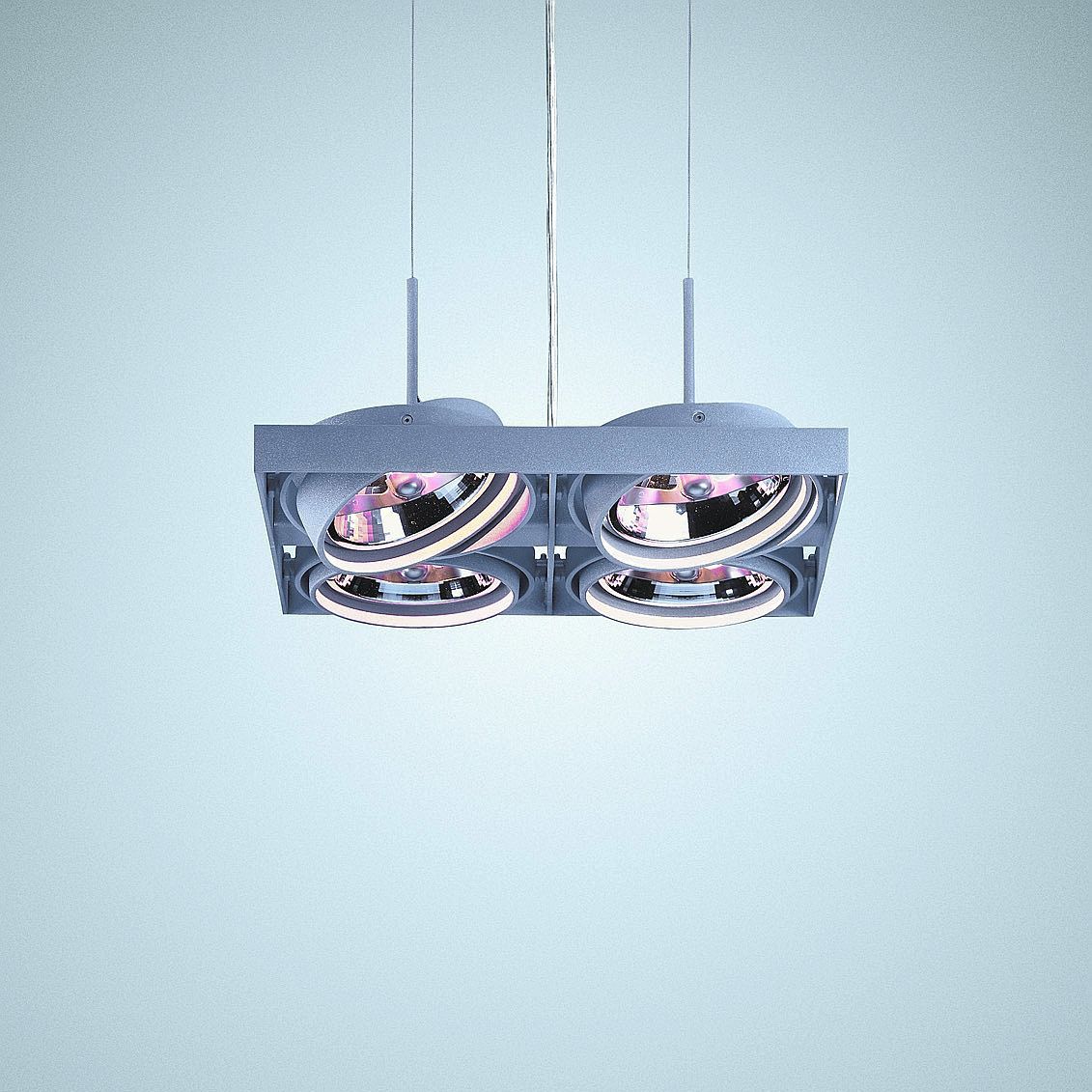 Luce a sospensione - CARDAN - LFF - LED / alogena / quadrata
