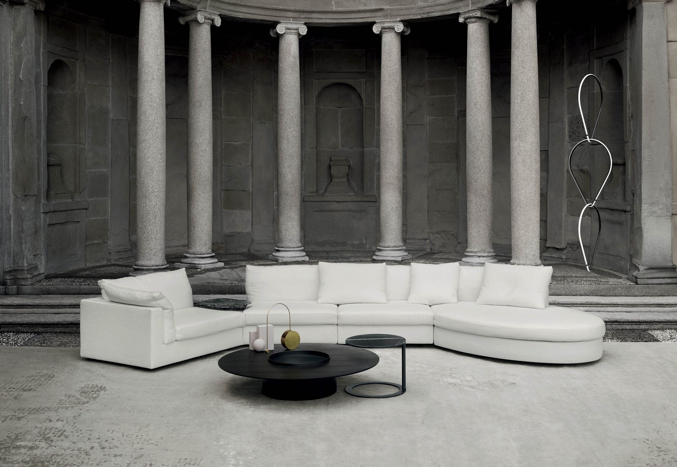 Divano modulare - FLOYD - Living Divani - moderno / in tessuto / in pelle