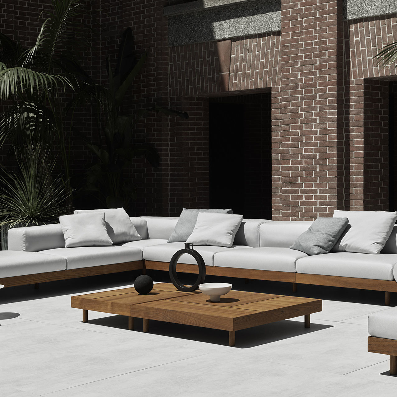 Tavolino basso contemporaneo - Kasbah - Living Divani - in teak / in ...