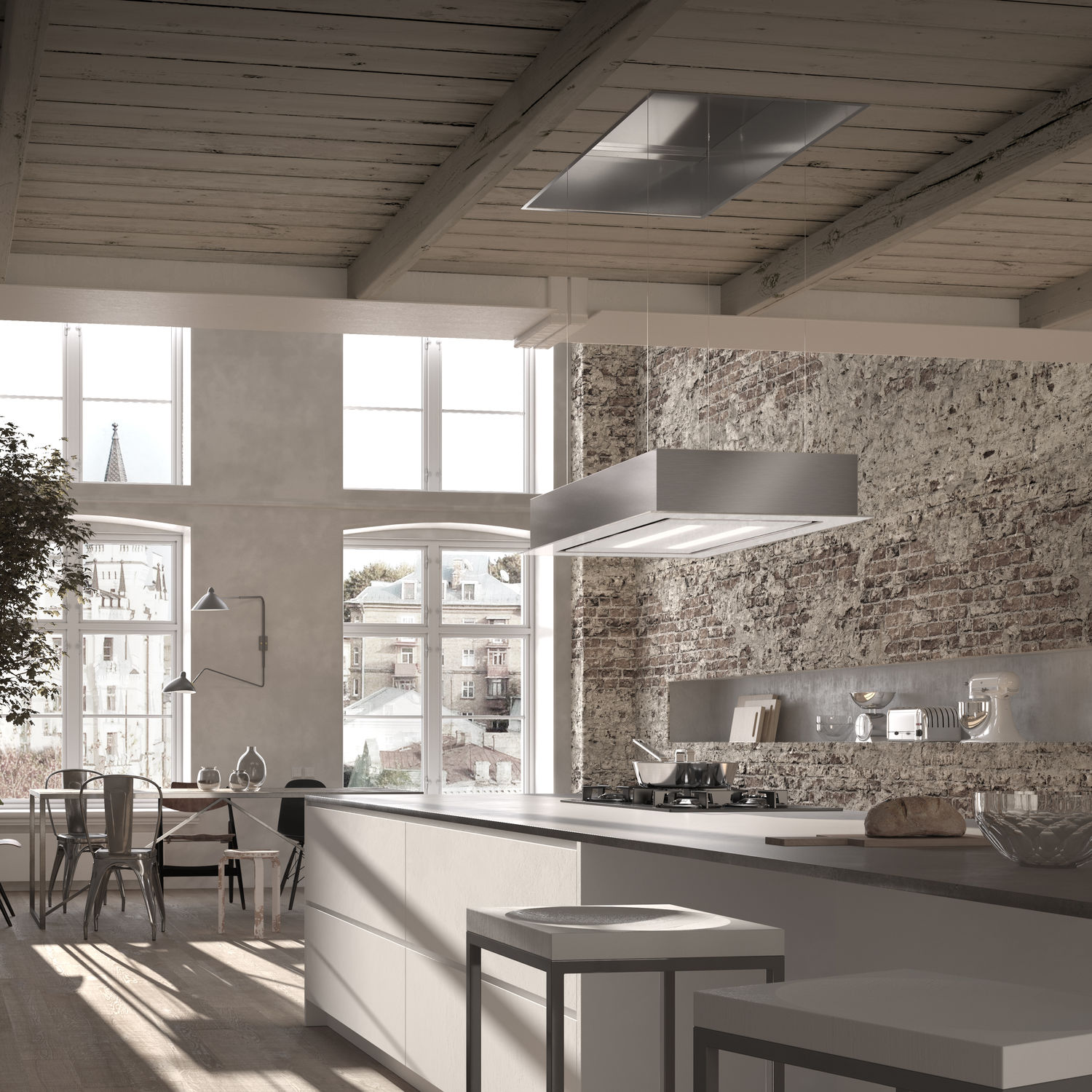 Cappa a isola - SKYLIFT - Faber S.p.A - con illuminazione integrata ...