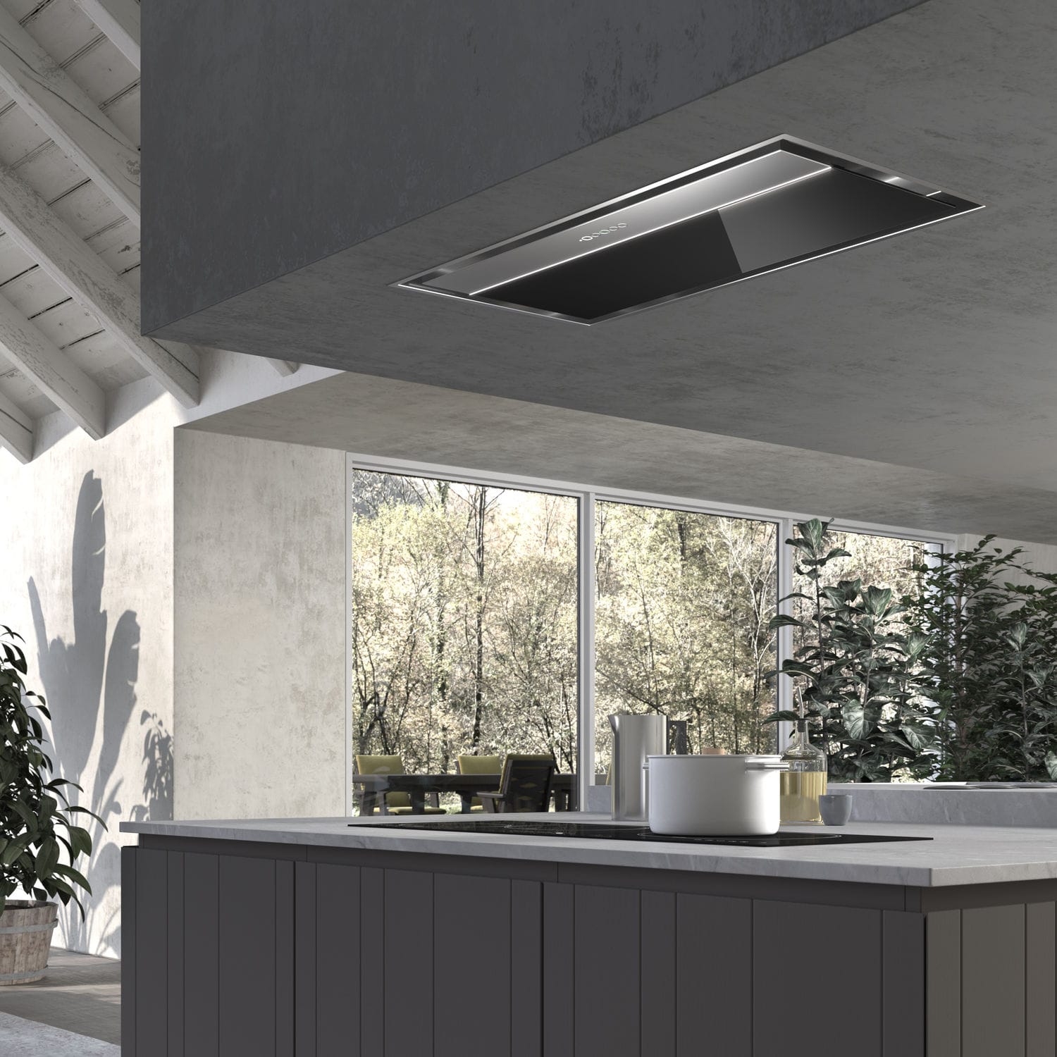 Cappa da soffitto - ONYX-C - Faber S.p.A - con illuminazione integrata ...