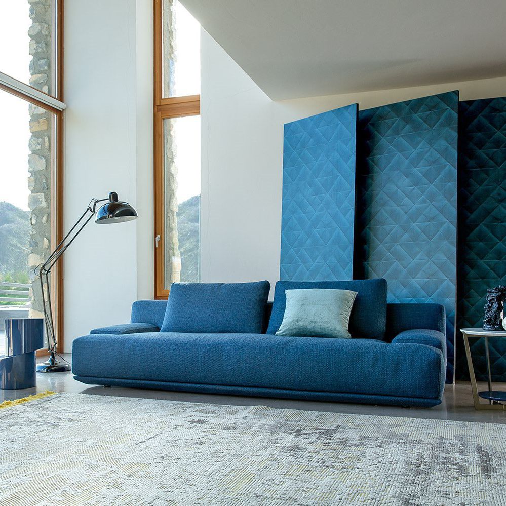 Divano d'angolo - BRUCE - Alberta - contemporaneo / in tessuto / in pelle