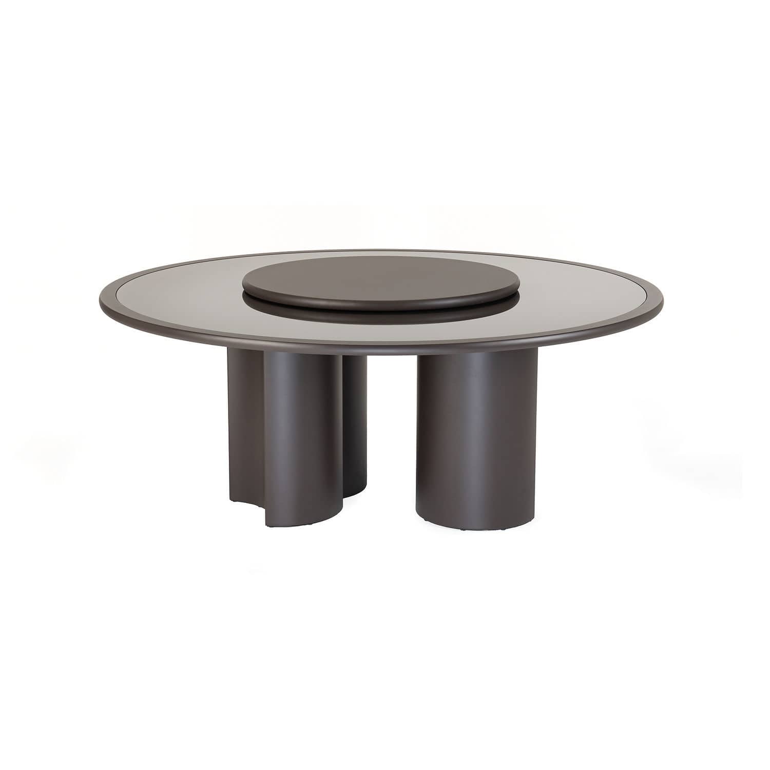 Piano per tavolo in MDF laccato - Lazy Susan - Zanotta - rosso / nero