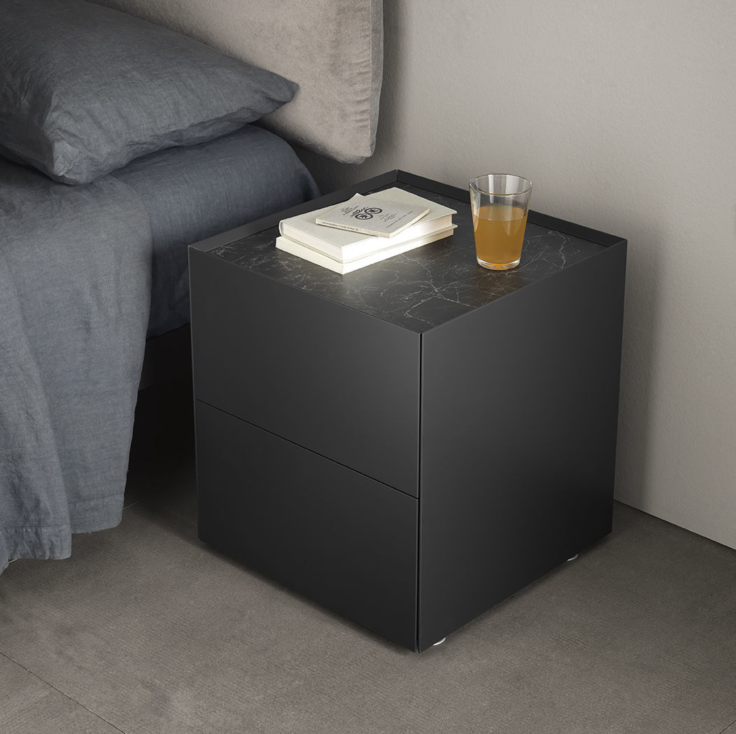 Comodino contemporaneo - Riquadro - CACCARO - in legno laccato / in ...