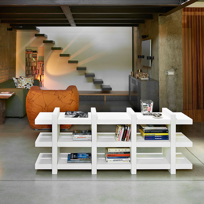 Scaffale modulare - BOOKY - SLIDE - basso / contemporaneo / in polietilene