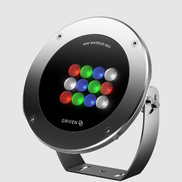 Proiettore IP68 - MINI WATERLED MK3 - GRIVEN Theatre - LED RGB / LED ...