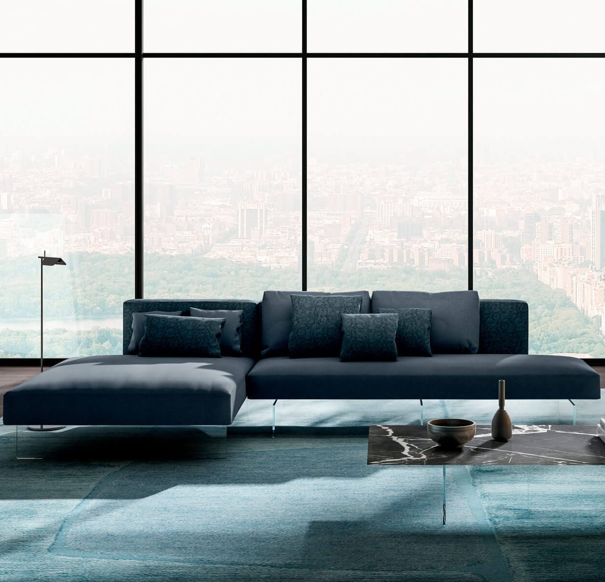 Divano modulare - Air - LAGO - contemporaneo / in tessuto / con braccioli