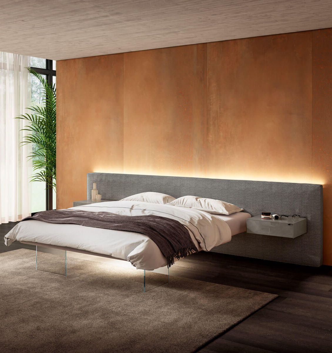 Letto flottante - Air - LAGO - matrimoniale / singolo / una piazza e mezzo