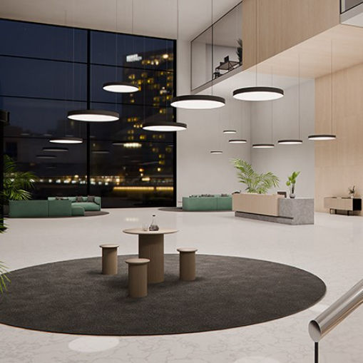 Luce a sospensione - LUNA-P G2 - GLAMOX - LED / rotonda / quadrata