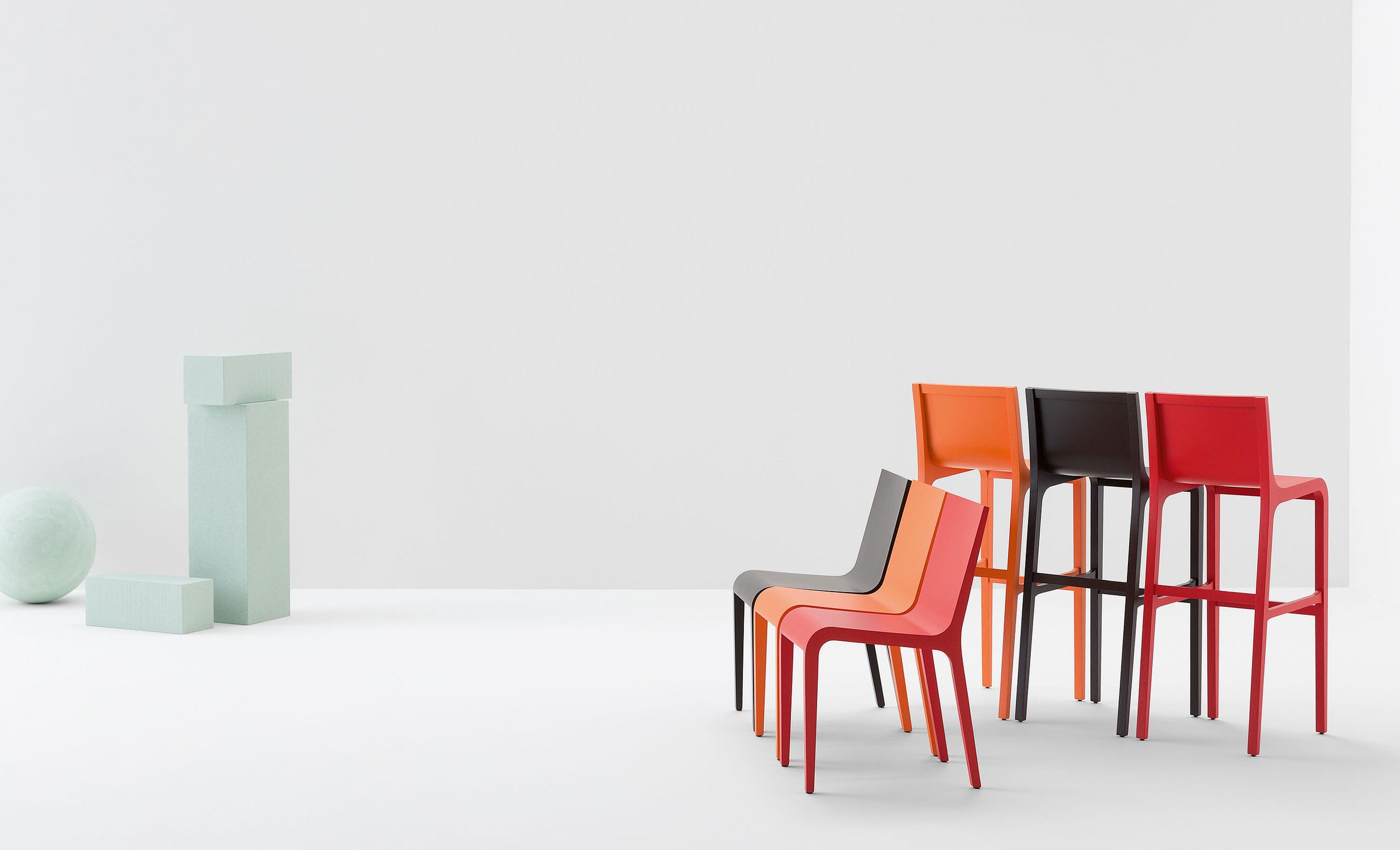 Sedia alta contemporanea - FOGLIA - Billiani - da interno / in rovere ...