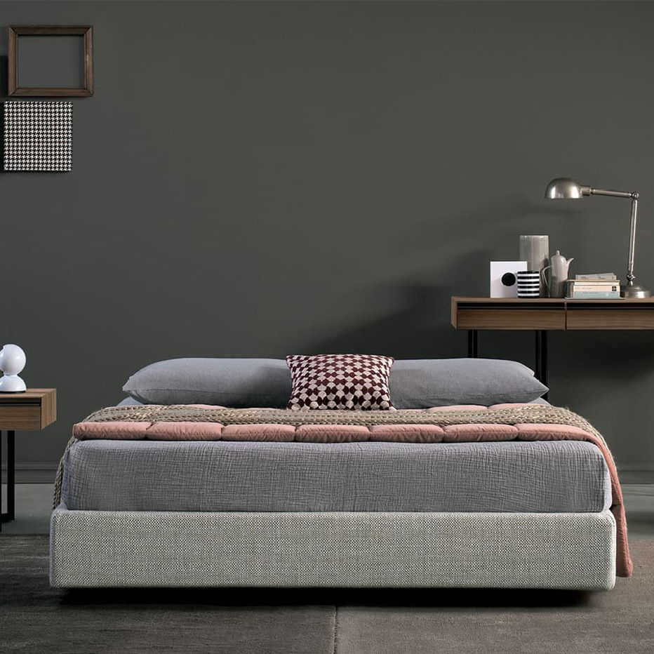 Letto king size - Lulù - Bodema - singolo / contemporaneo / imbottito