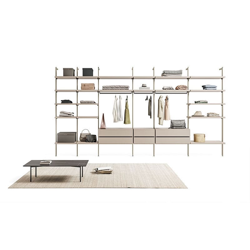 Cabina armadio con fissaggio a muro - BAMBOO - Dall'Agnese - contemporanea / in legno laccato ...