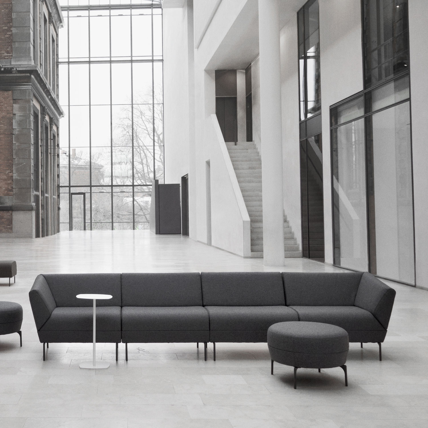 Divano modulare - ADDIT - Lammhults Möbel AB - moderno / grigio / nero