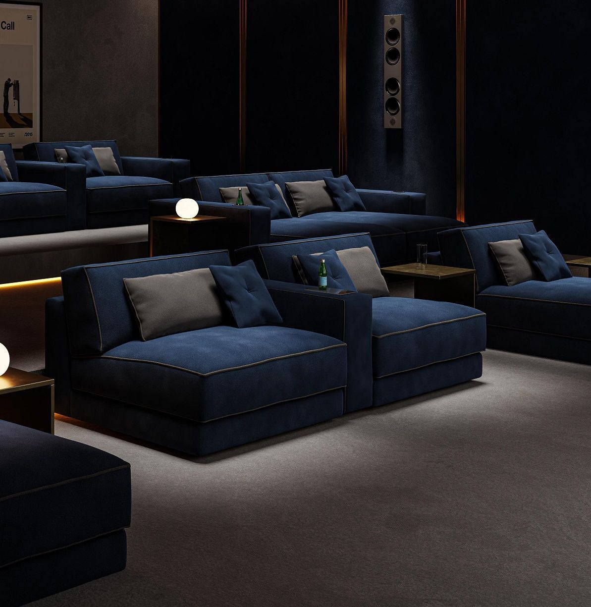 Divano home cinema - ALICE HC - SAN MARCO - contemporaneo / in tessuto ...